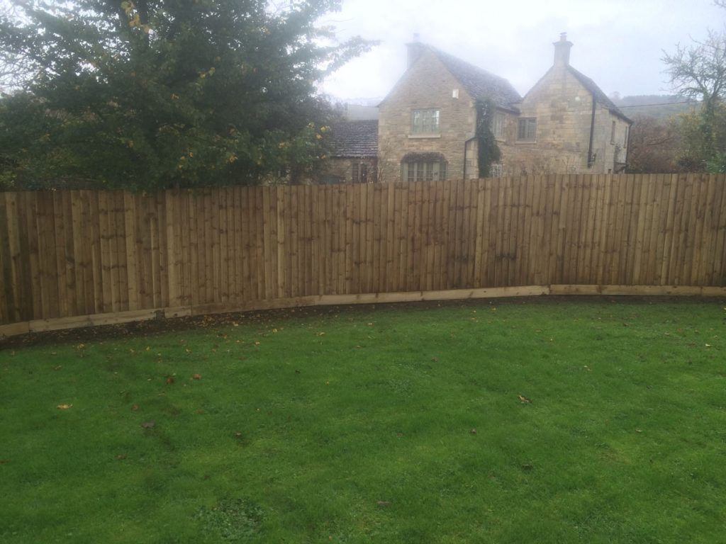 Closed board fence with capping - Builders Chippenham